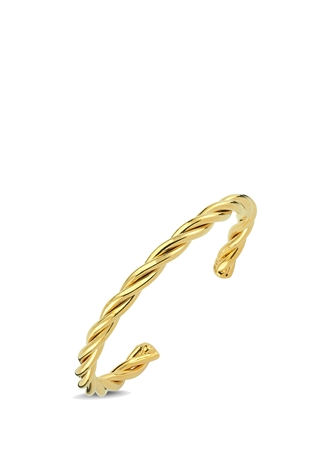 Lisalina Kadın Burgulu Altın Rengi Kaplama Kelepçe Bilezik EU