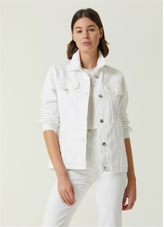 Muse For All Kadın Jess Beyaz Jean Ceket 34 EU