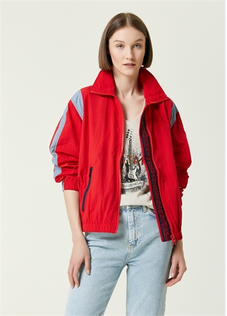 Zadig&Voltaire Kadın Kırmızı Dik Yaka Şeritli Mont XS EU Zadig&Voltaire Kadın Kırmızı Dik Yaka Şeritli Mont XS EU