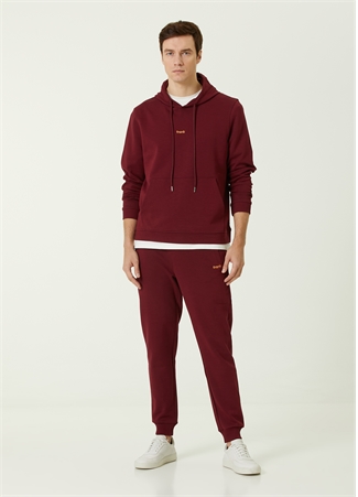 John Frank Erkek Bordo Beli Kordonlu Jogger Eşofman Altı S EU John Frank Erkek Bordo Beli Kordonlu Jogger Eşofman Altı S EU