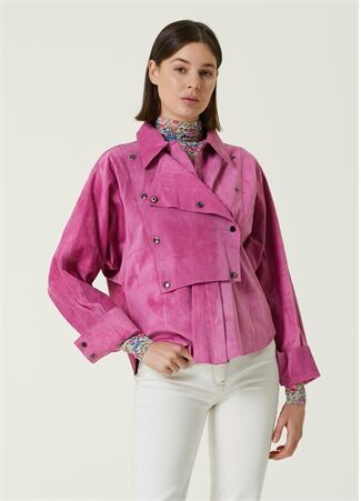 Isabel Marant Kadın Pembe Süet Ceket 34 FR