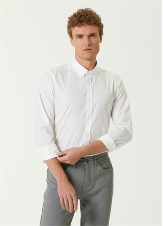 Beymen Club Erkek Slim Fit Beyaz Poplin Gömlek XS Beymen Club Erkek Slim Fit Beyaz Poplin Gömlek XS