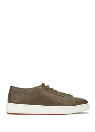 Santoni Sport Erkek Kahverengi Deri Sneaker 6 UK