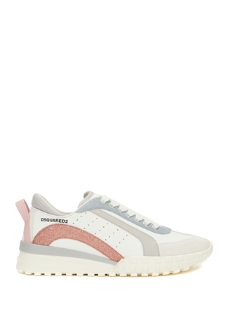 Dsquared2 Kadın Beyaz Logolu Deri Sneaker 36 EU Dsquared2 Kadın Beyaz Logolu Deri Sneaker 36 EU