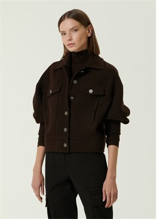 Academia Kadın Kahverengi Yün Mont 38