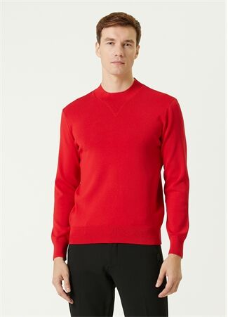 Academia Erkek Kırmızı Yüksek Yaka Kazak S EU