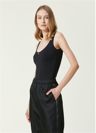 Prada Kadın Siyah Logolu Body 42 IT