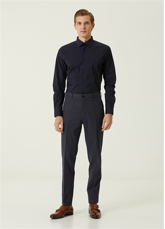 Palzileri Lab Erkek Mavi Mikro Puantiye Desenli Pantolon 50 IT