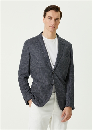 Zegna Erkek Drop 7 Lacivert Mikro Desenli Yün Ceket 52 It Zegna Erkek Drop 7 Lacivert Mikro Desenli Yün Ceket 52 It