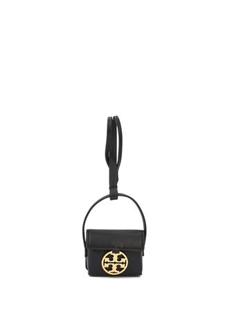 Tory Burch Kadın Siyah Logolu Deri AirPods Kılıfı EU Tory Burch Kadın Siyah Logolu Deri AirPods Kılıfı EU