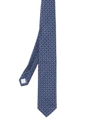 Eton Erkek Mavi Desenli İpek Kravat EU