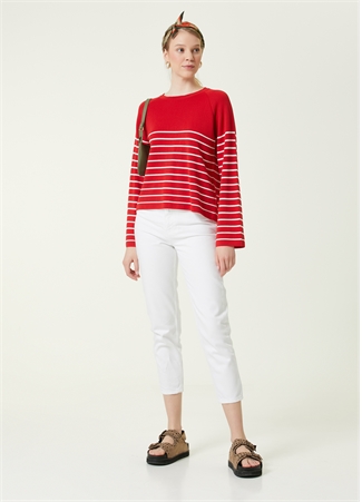 Beymen Club Kadın Slim Mom Beyaz Jean Pantolon 25