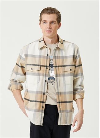 Bil’s Erkek Glasgow Regular Fit Bej Ekose Desenli Gömlek S EU Bil’s Erkek Glasgow Regular Fit Bej Ekose Desenli Gömlek S EU