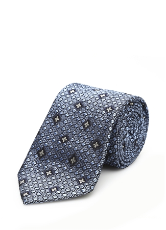 Zegna Erkek Colorblocked Desenli İpek Kravat EU Zegna Erkek Colorblocked Desenli İpek Kravat EU