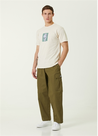 Obey Erkek Haki Patch Detaylı Kargo Pantolon S EU