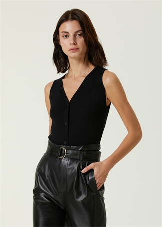 Network Kadın Slim Fit Siyah Yelek S EU Network Kadın Slim Fit Siyah Yelek S EU