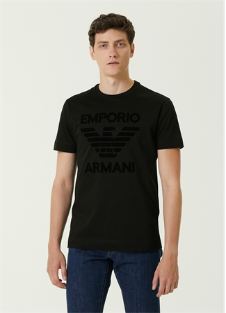 Emporio Armani Erkek Siyah Logo Baskılı Basic T-shirt L EU Emporio Armani Erkek Siyah Logo Baskılı Basic T-shirt L EU