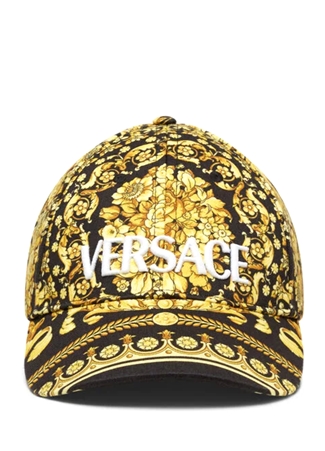 Versace Kadın Sarı Barok Desenli Logolu Şapka 57 EU Versace Kadın Sarı Barok Desenli Logolu Şapka 57 EU