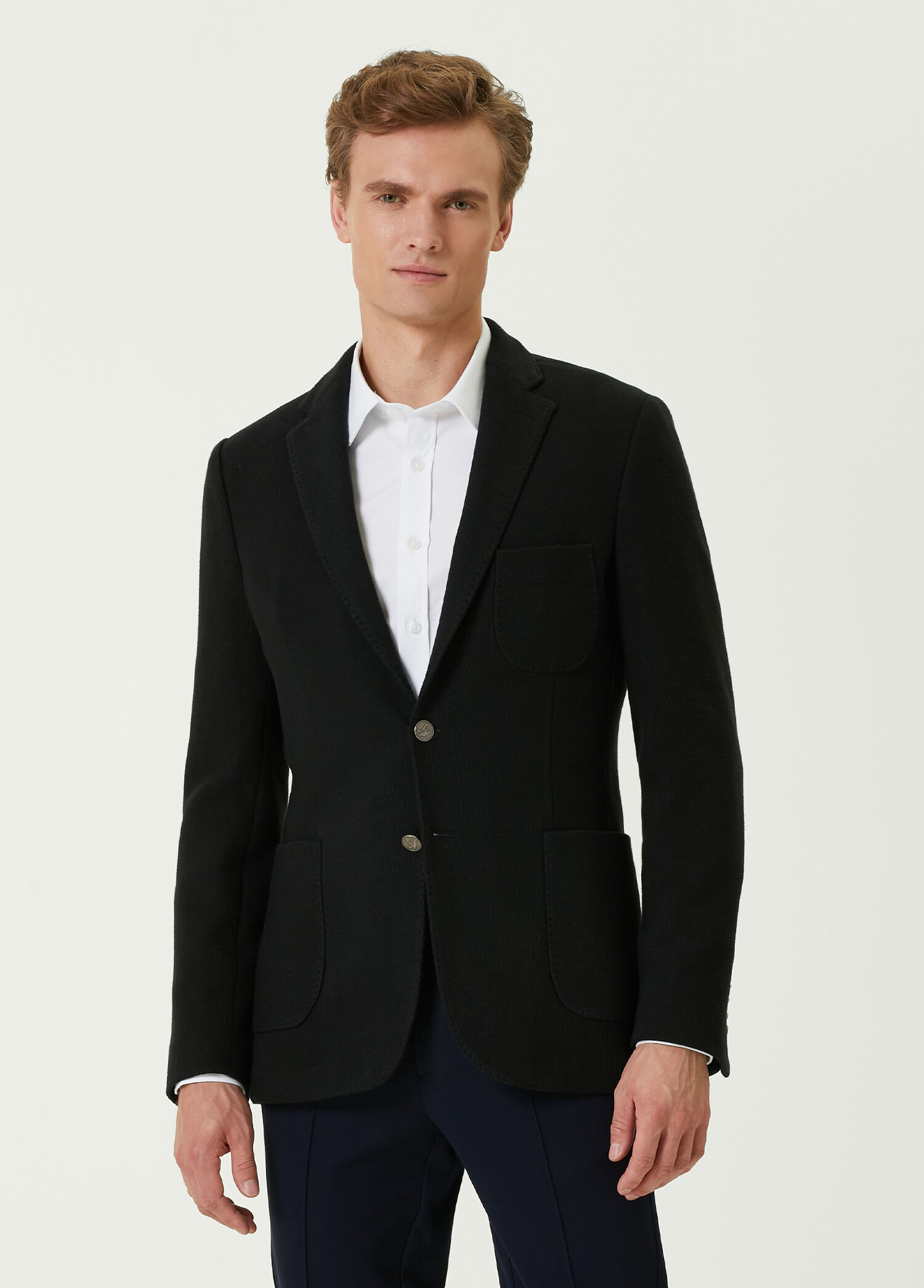 Beymen Club - Black Butterfly Collar Knit Blazer