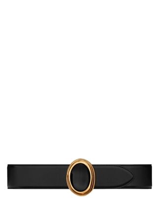 Kadın Siyah Deri Kemer 85 EU