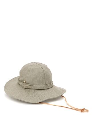 Inverni Kadın Bej Kanvas Şapka Gri 57 EU