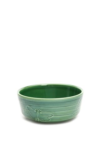 Bordallo Pinheiro Yeşil Desenli Porselen Kase