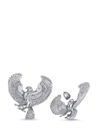 Unique By Av Kadın Silver Kartal Formlu Küpe Gri EU