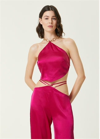 Cult Gaia Kadın Pembe Zincir Detaylı İpek Bluz Xs Eu Cult Gaia Kadın Pembe Zincir Detaylı İpek Bluz Xs Eu