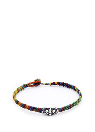 Boga Erkek Macrame Örgü Dokulu Gümüş Rengi Bileklik EU Boga Erkek Macrame Örgü Dokulu Gümüş Rengi Bileklik EU