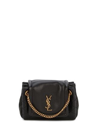 Kadın Siyah Logolu Deri Çanta EU