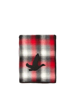 Beymen Club Kırmızı Ekoseli Peluş Detaylı Battaniye