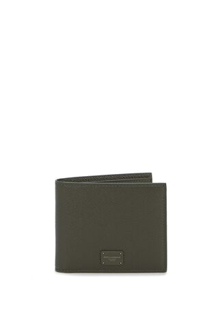 Dolce&Gabbana Erkek Yeşil Logo Detaylı Deri Cüzdan EU