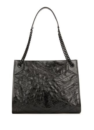 Kadın Siyah Logo Detaylı Deri Çanta EU