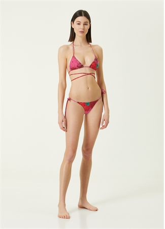 Reina Olga Kadın Miami Pembe Çiçekli Üçgen Bikini Takımı 2 Us