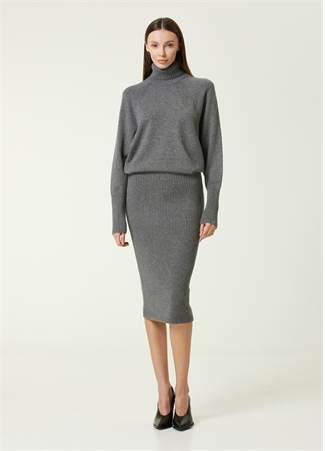 Michael Kors Kadın Gri Balıkçı Yaka Midi Kaşmir Triko Elbise S EU Michael Kors Kadın Gri Balıkçı Yaka Midi Kaşmir Triko Elbise S EU