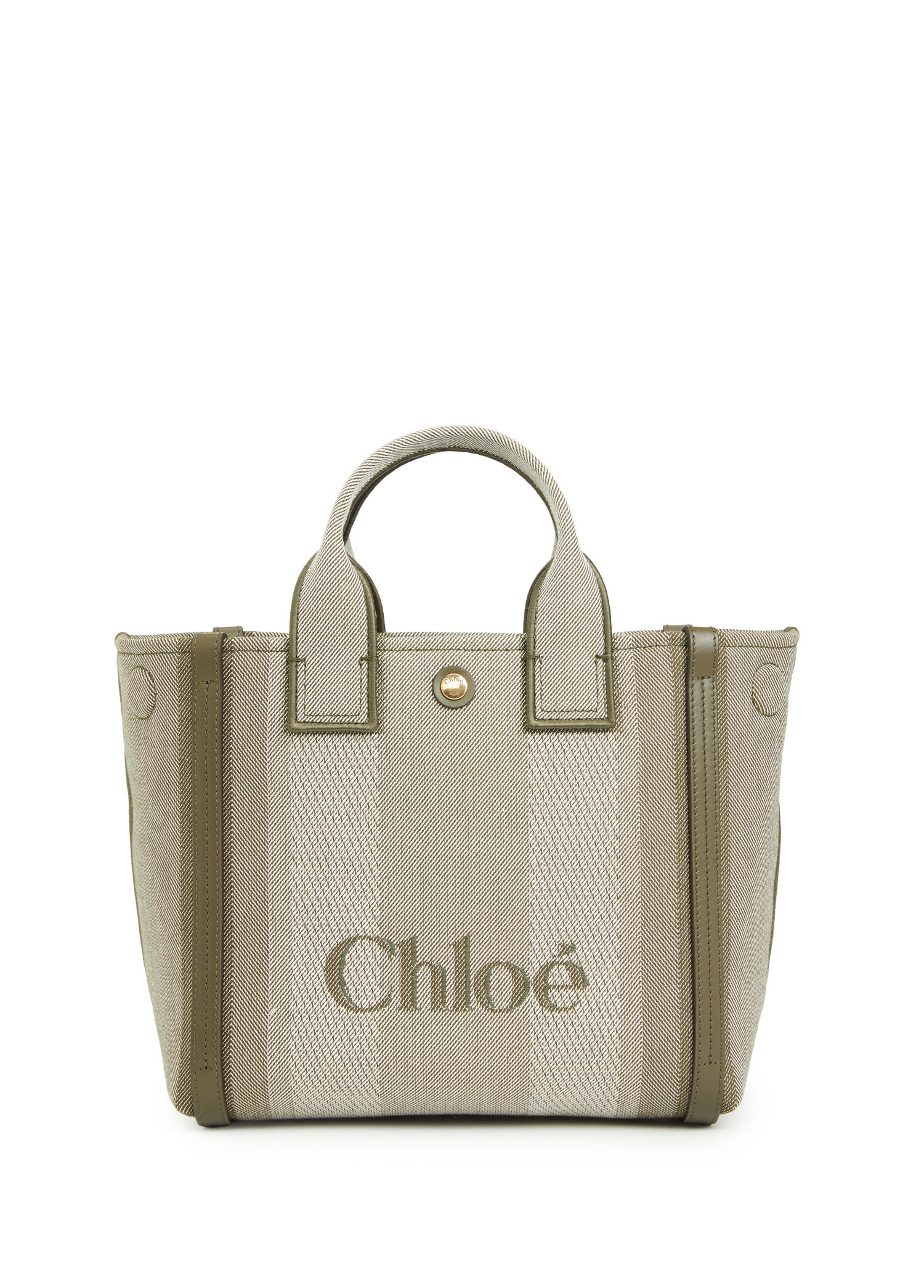 Chloe - Carry Dark Green Logo Detail Women's Shoulder Bag