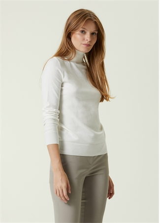 Network Kadın Slim Fit Ekru Balıkçı Yaka Kazak Bej S EU Network Kadın Slim Fit Ekru Balıkçı Yaka Kazak Bej S EU