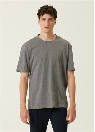 Bassigue Erkek Gri Bisiklet Yaka T-shirt L EU