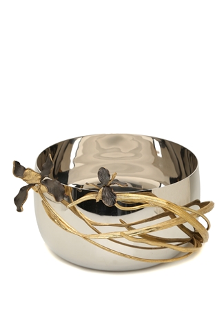 Michael Aram Iris Large Çiçek Detaylı Kase Altın Rengi
