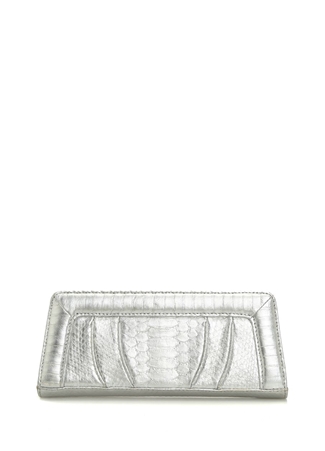 Cashhimi Kadın Silver Yılan Dokulu Deri El Portföyü Gri EU Cashhimi Kadın Silver Yılan Dokulu Deri El Portföyü Gri EU