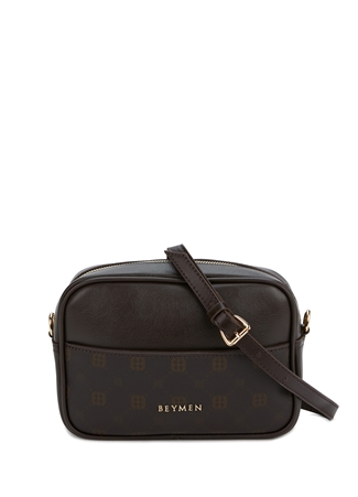 Beymen Kadın Kahverengi Logo Desenli Omuz Çantası EU