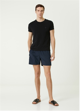 Isaora Erkek Lacivert Siyah Logolu Şort S EU Isaora Erkek Lacivert Siyah Logolu Şort S EU