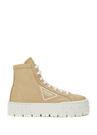 Prada Kadın Bej Logo Detaylı Sneaker 36 EU