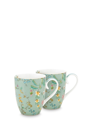Pip Studio Jolie Mavi Desenli 2li Porselen Mug Seti Pip Studio Jolie Mavi Desenli 2li Porselen Mug Seti