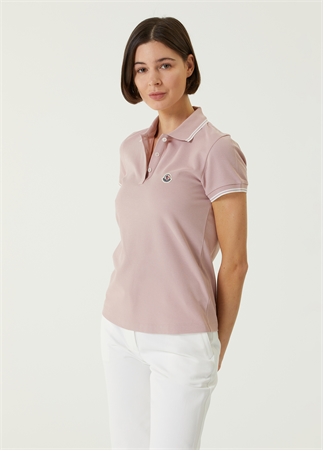 Moncler Kadın Altın Rengi Polo Yaka Logolu T-shirt Pembe XS EU Moncler Kadın Altın Rengi Polo Yaka Logolu T-shirt Pembe XS EU