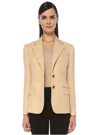 Tom Ford Kadın Bej Kelebek Yaka Ceket 36 IT