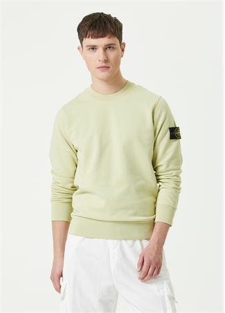 Stone Island Erkek Yeşil Logo Detaylı Sweatshirt S EU Stone Island Erkek Yeşil Logo Detaylı Sweatshirt S EU