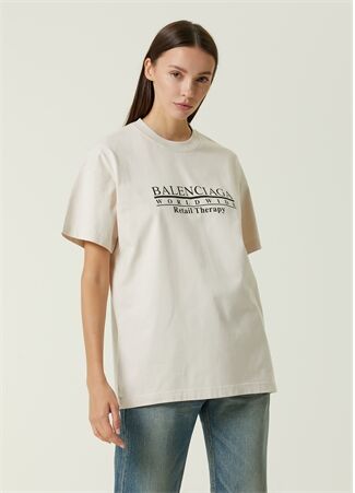 Balenciaga Kadın TSHIRT Beyaz L EU