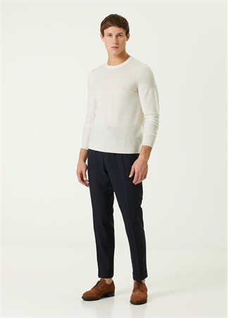 Paul Smith Erkek Lacivert Beli Kordonlu Yün Pantolon 32 US Paul Smith Erkek Lacivert Beli Kordonlu Yün Pantolon 32 US