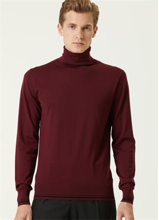 Dolce&Gabbana Erkek Bordo Balıkçı Yaka Yün Kazak 50 IT